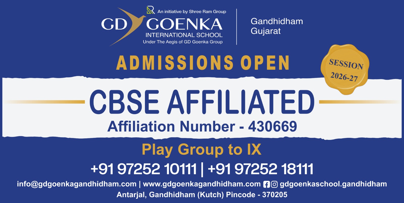 GD Goenka International School Gandhidham – Welcome to GD Goenka ...